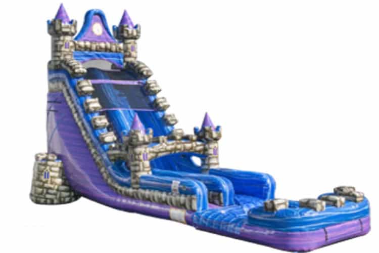 22 FT Magic Castle Single Lane Slide - Splash Bounce - Bounce House ...